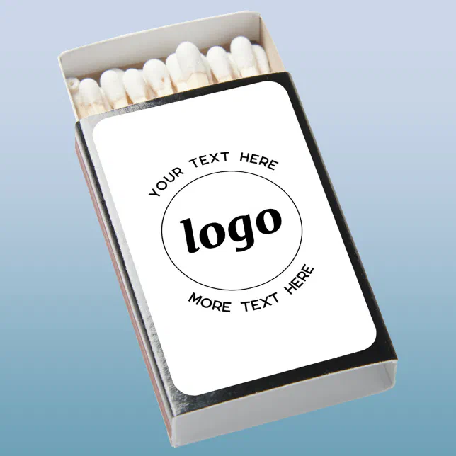 Simple Logo With Text Business Matchboxes | Zazzle