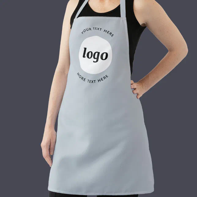 Simple Logo With Text Business Promotional Apron | Zazzle