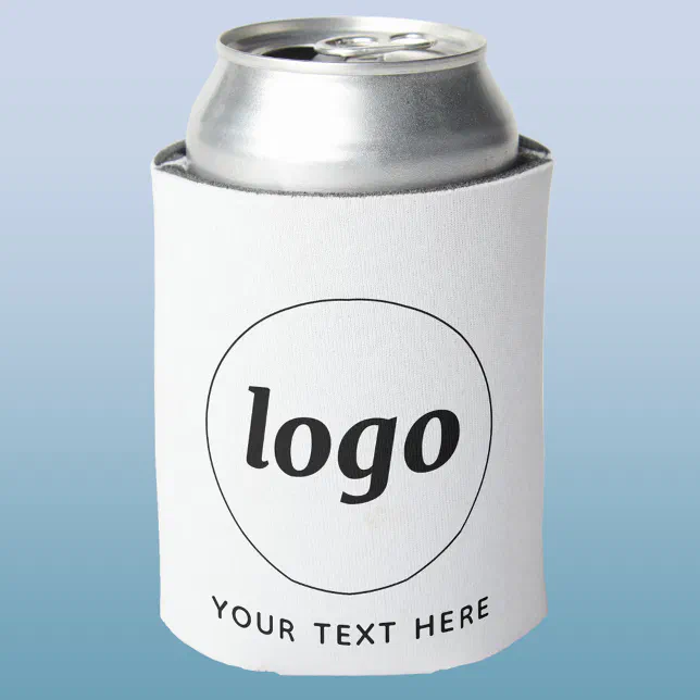 Simple Logo With Text Business Promotional Can Cooler | Zazzle