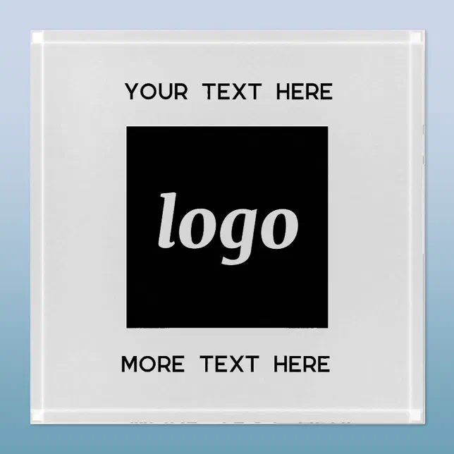 Simple Logo With Text Business Promotional Paperweight | Zazzle