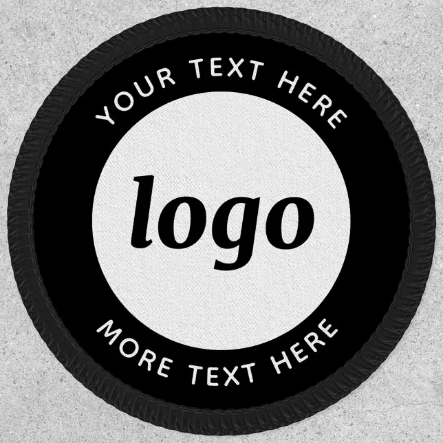 Simple Logo With Text Business Promotional Patch | Zazzle