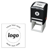 Simple Logo With Text Business Promotional Self-inking Stamp | Zazzle