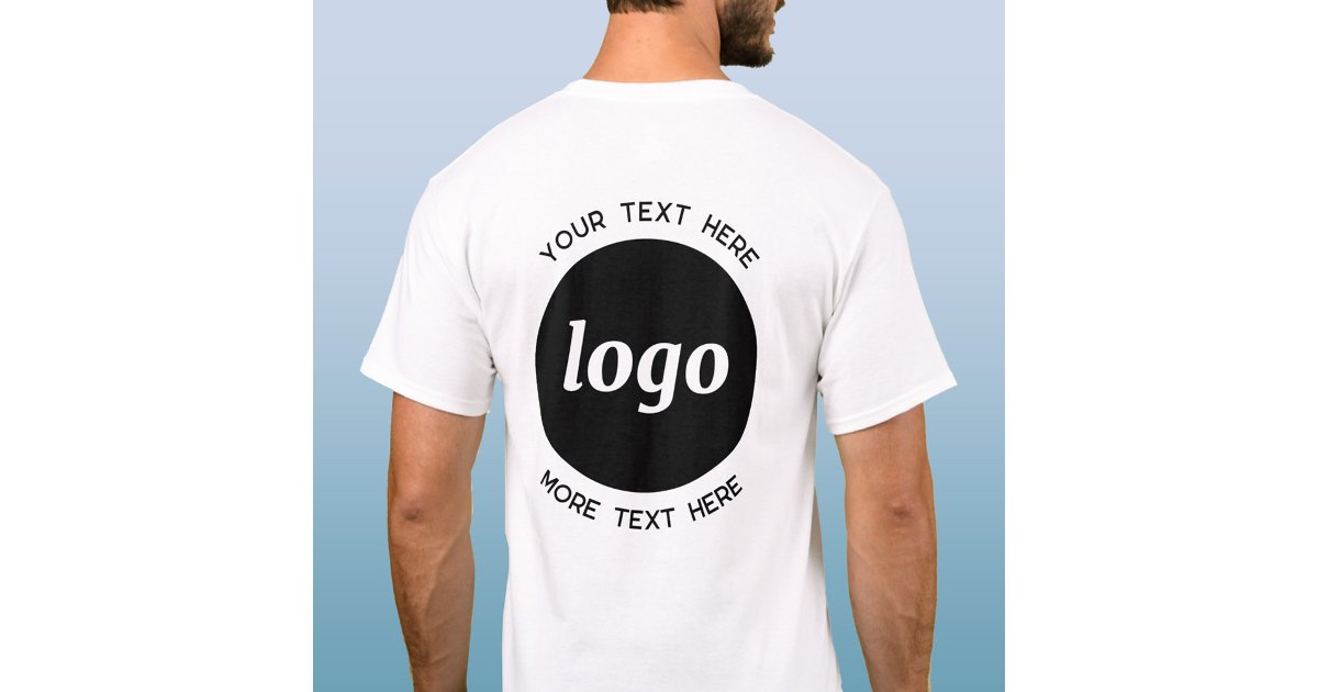 Simple Logo With Text Business Promotional T-Shirt | Zazzle