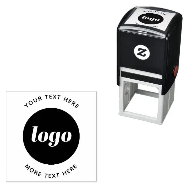Simple Logo With Text Business Self-inking Stamp | Zazzle