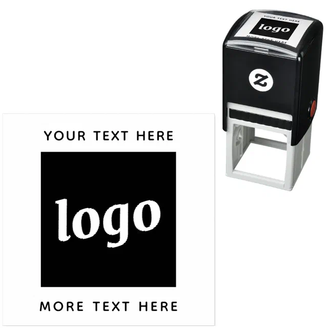 Simple Logo With Text Business Self-inking Stamp | Zazzle