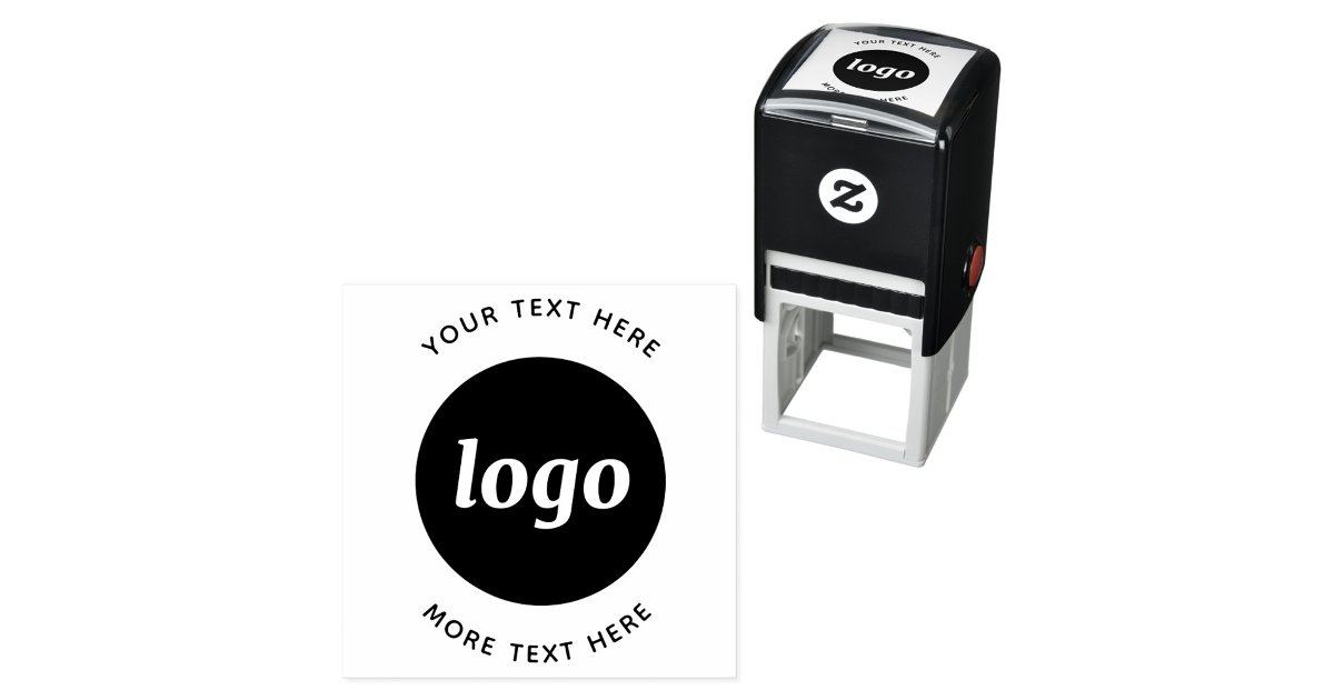 Simple Logo With Text Business Self-inking Stamp | Zazzle