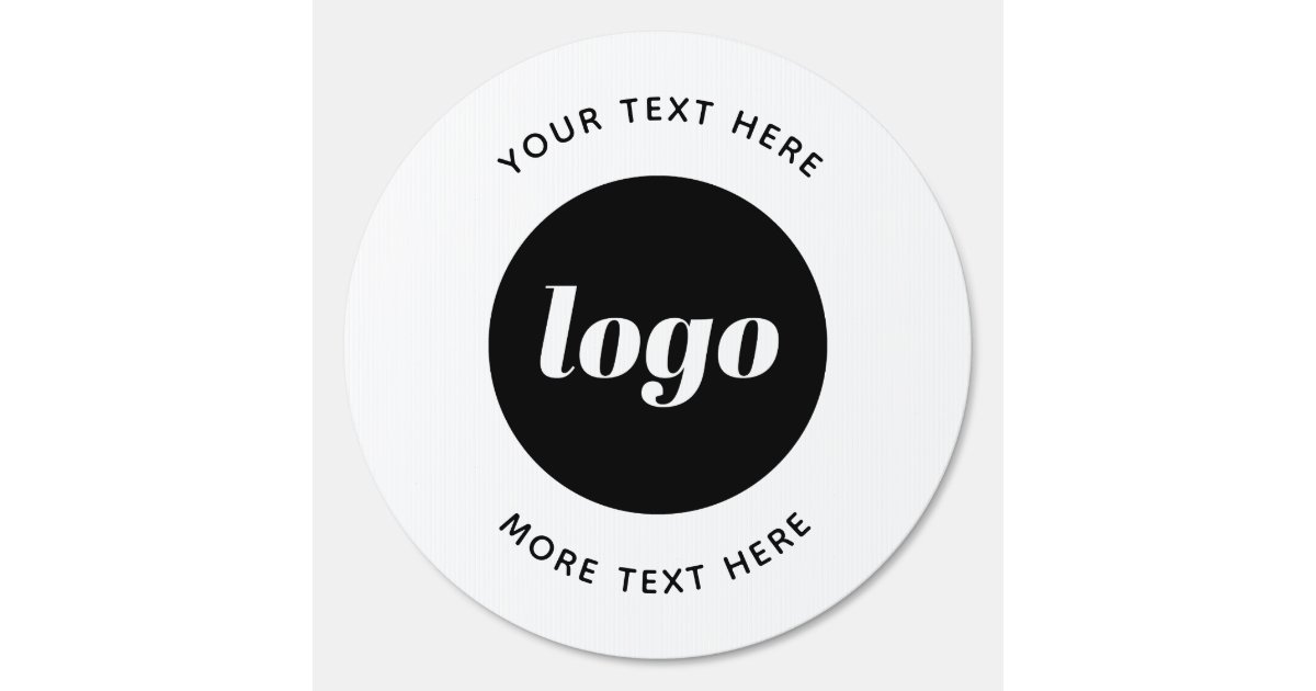 Simple Logo With Text Business Sign | Zazzle