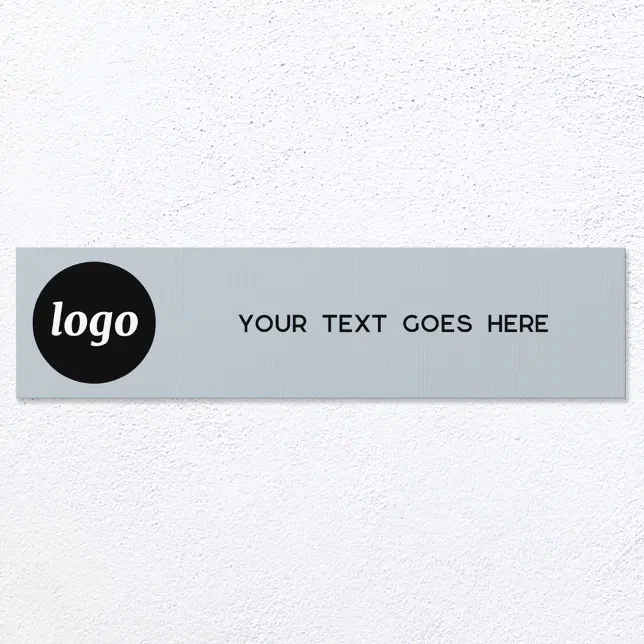 Simple Logo with Text Promotional Blue Business Sign | Zazzle