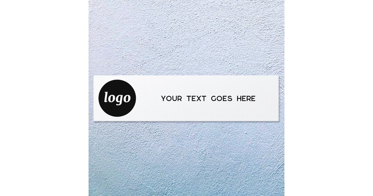 Simple Logo with Text Promotional Business Sign | Zazzle