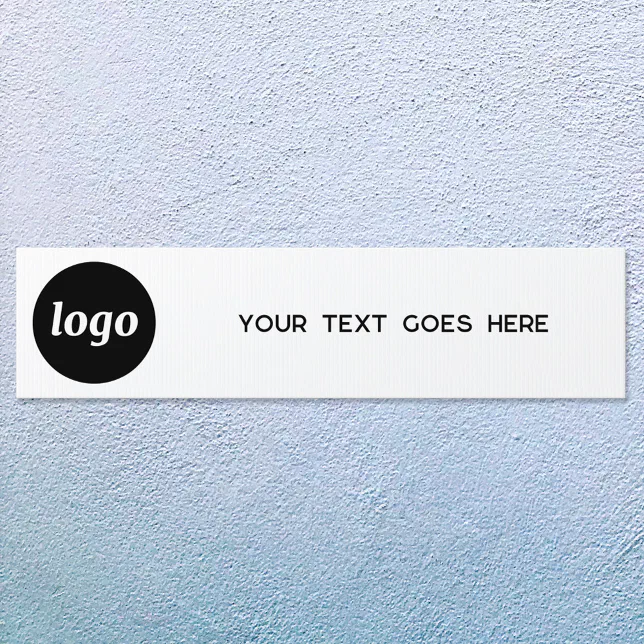 Simple Logo with Text Promotional Business Sign | Zazzle