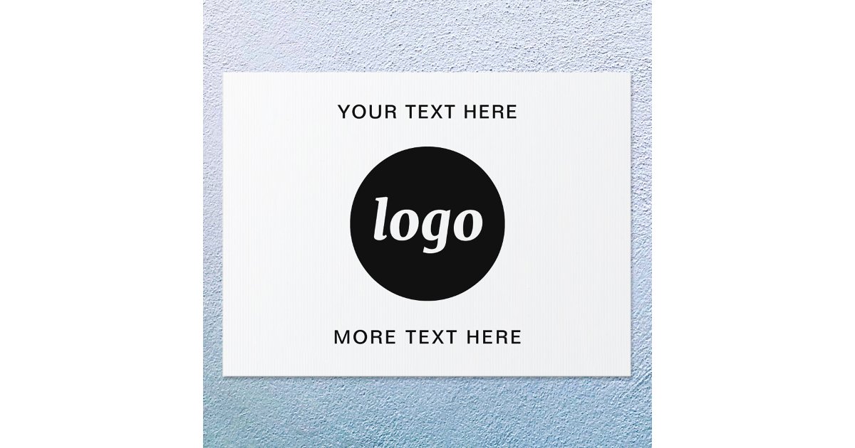 Simple Logo with Text Promotional Business Sign | Zazzle