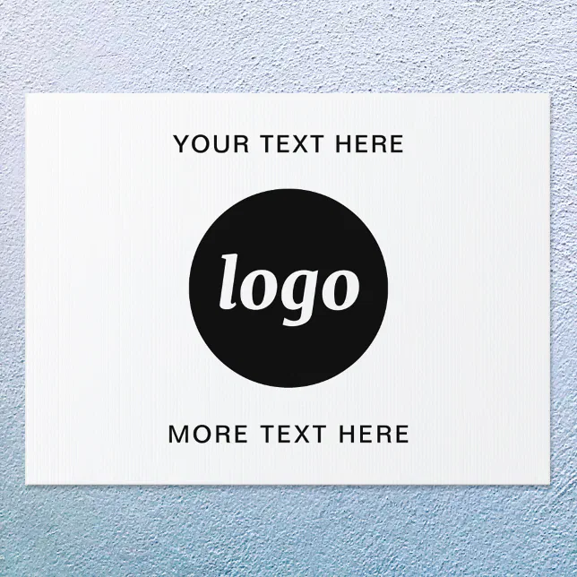 Simple Logo with Text Promotional Business Sign | Zazzle