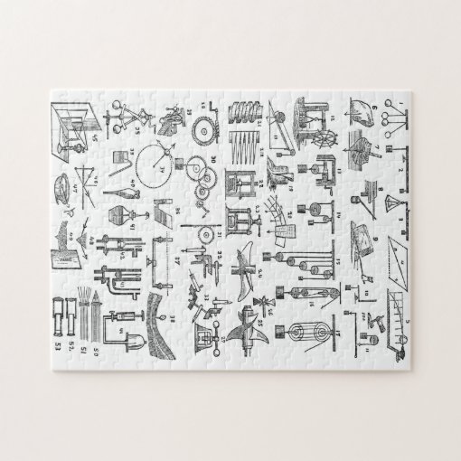 Simple Machines ~ Mechanical & Physics Devices ~ Jigsaw Puzzle | Zazzle
