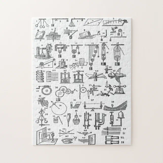 Simple Machines ~ Mechanical & Physics Devices ~ Jigsaw Puzzle | Zazzle