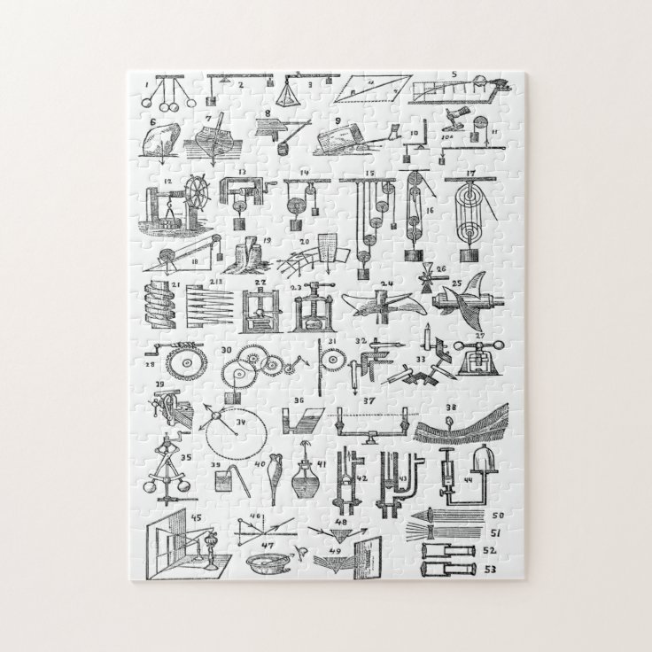 Simple Machines ~ Mechanical & Physics Devices ~ Jigsaw Puzzle | Zazzle