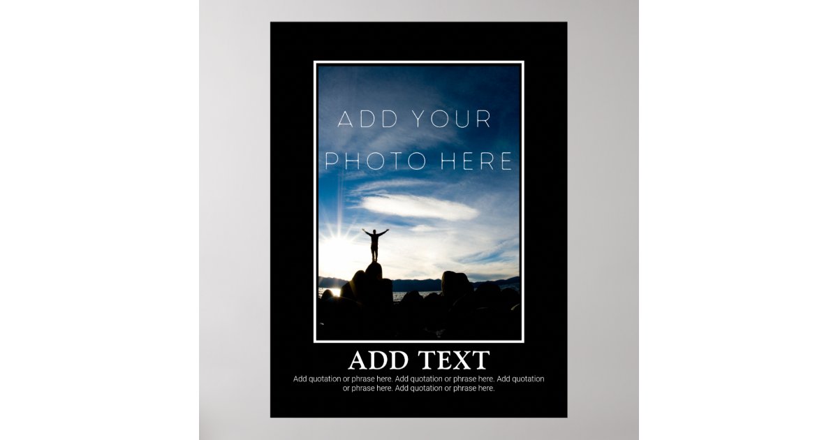 Simple Make Your Own Motivational Poster | Zazzle