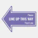 Simple Mauve PLEASE LINE UP THIS WAY Sign | Zazzle