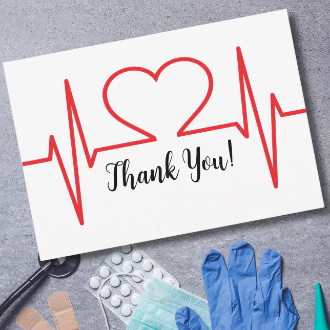 Simple Medical Thank You Card | Zazzle
