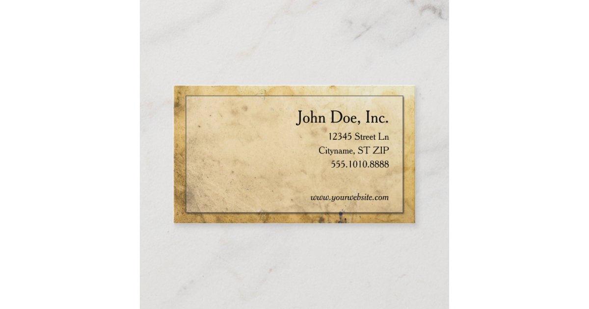 Simple Medieval parchment business cards | Zazzle