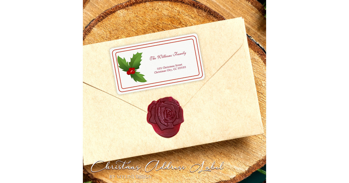 Simple Merry Christmas Address Label | Zazzle