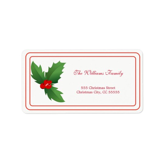 Simple Merry Christmas Address Label | Zazzle.com