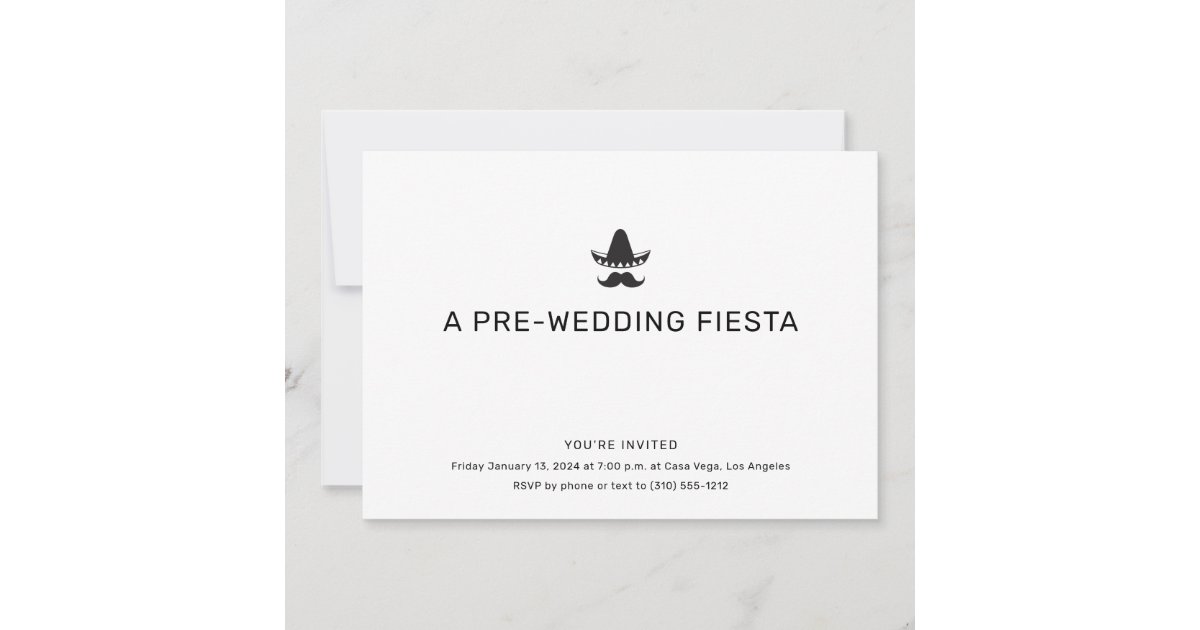 Simple Mexican-Themed Rehearsal Dinner Invitation | Zazzle