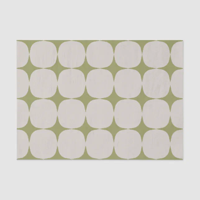Simple Mid Century Modern Sage Green Pattern Tissue Paper | Zazzle