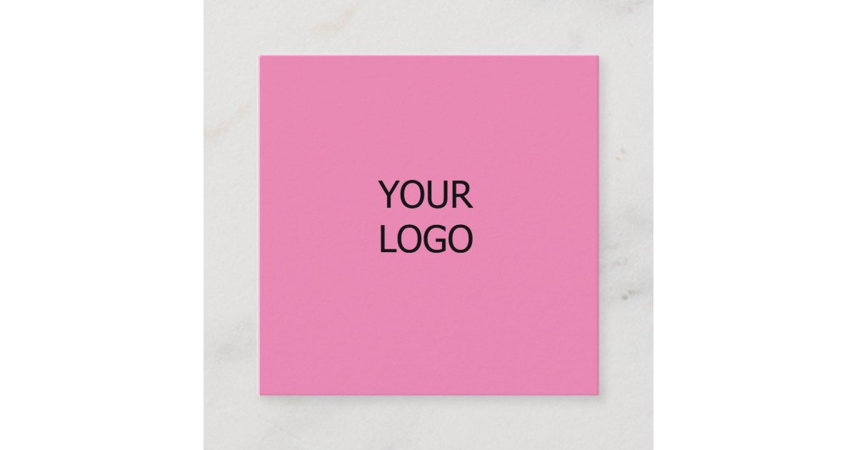 SIMPLE MINIMAL ADD YOUR LOGO CUSTOM TEXT HERE BUSI SQUARE BUSINESS CARD ...