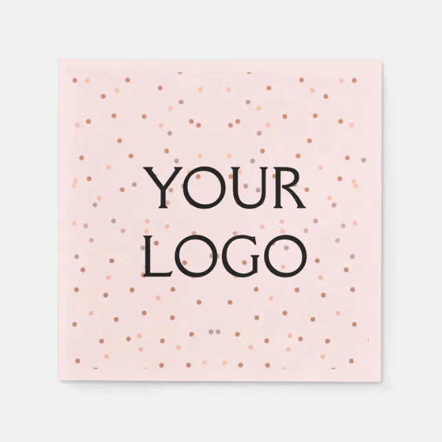 simple minimal add your logo/design here business napkins | Zazzle