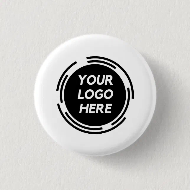 Simple minimal add your logo/design here button | Zazzle
