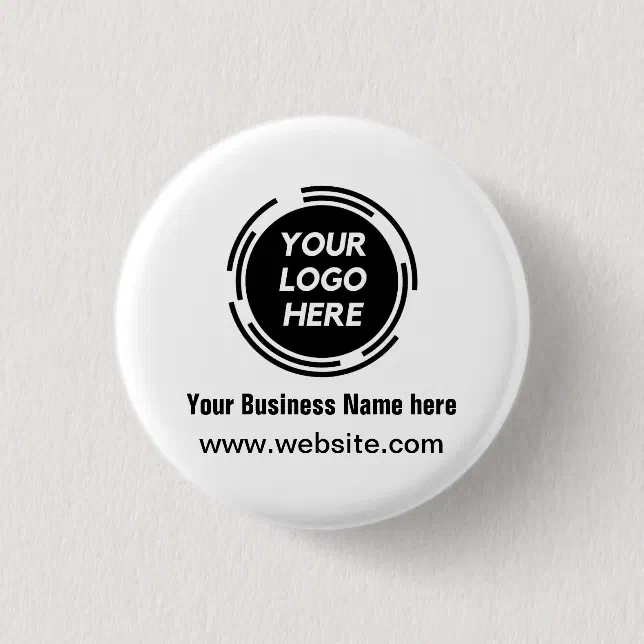 Simple minimal add your logo/design here button | Zazzle