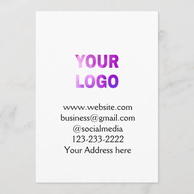 simple minimal add your logo/design here text pos program | Zazzle