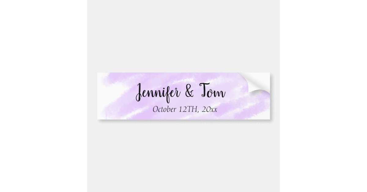 simple minimal add your name custom wedding unity bumper sticker | Zazzle