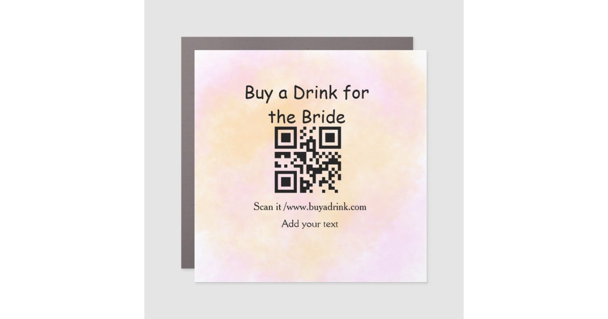 Simple minimal bachelorette buy a bride drink wate car magnet | Zazzle