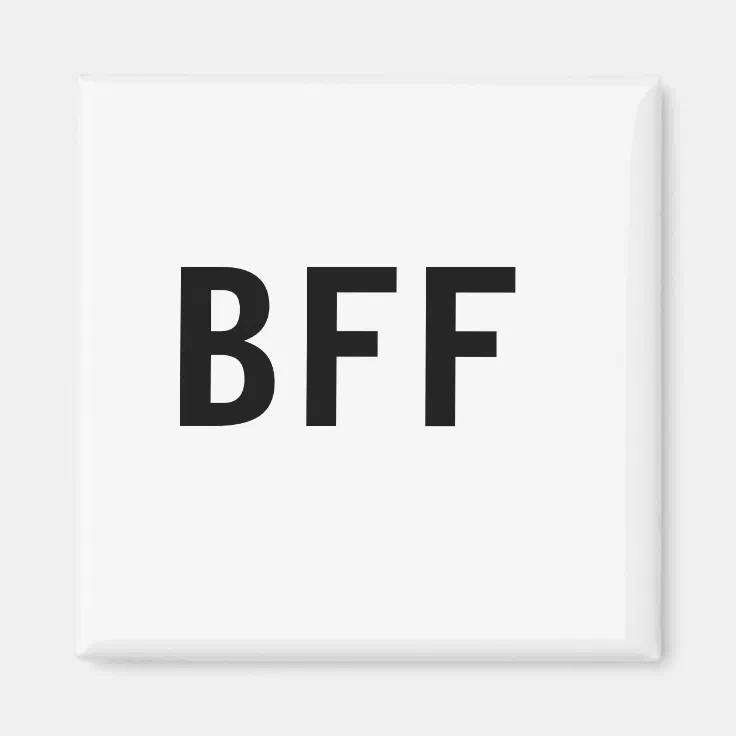 Simple minimal BFF best friends family custom name Magnet | Zazzle