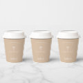 Simple Minimal Business Company Logo | Corporate Paper Cups | Zazzle