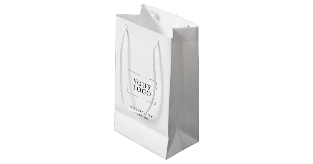 Simple Minimal Business Logo Paper Shopping Bags | Zazzle