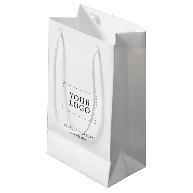 Simple Minimal Business Logo Paper Shopping Bags | Zazzle