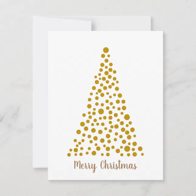 Simple Minimal Christmas Tree Card for Clients | Zazzle