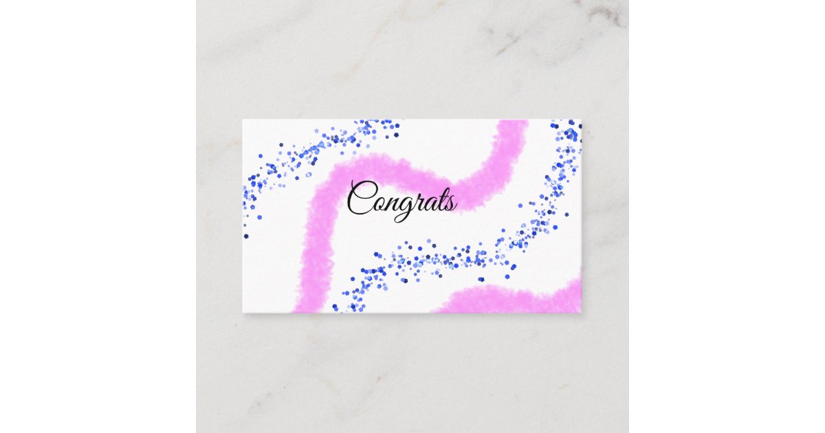 Simple minimal congratulations add your text name business card | Zazzle