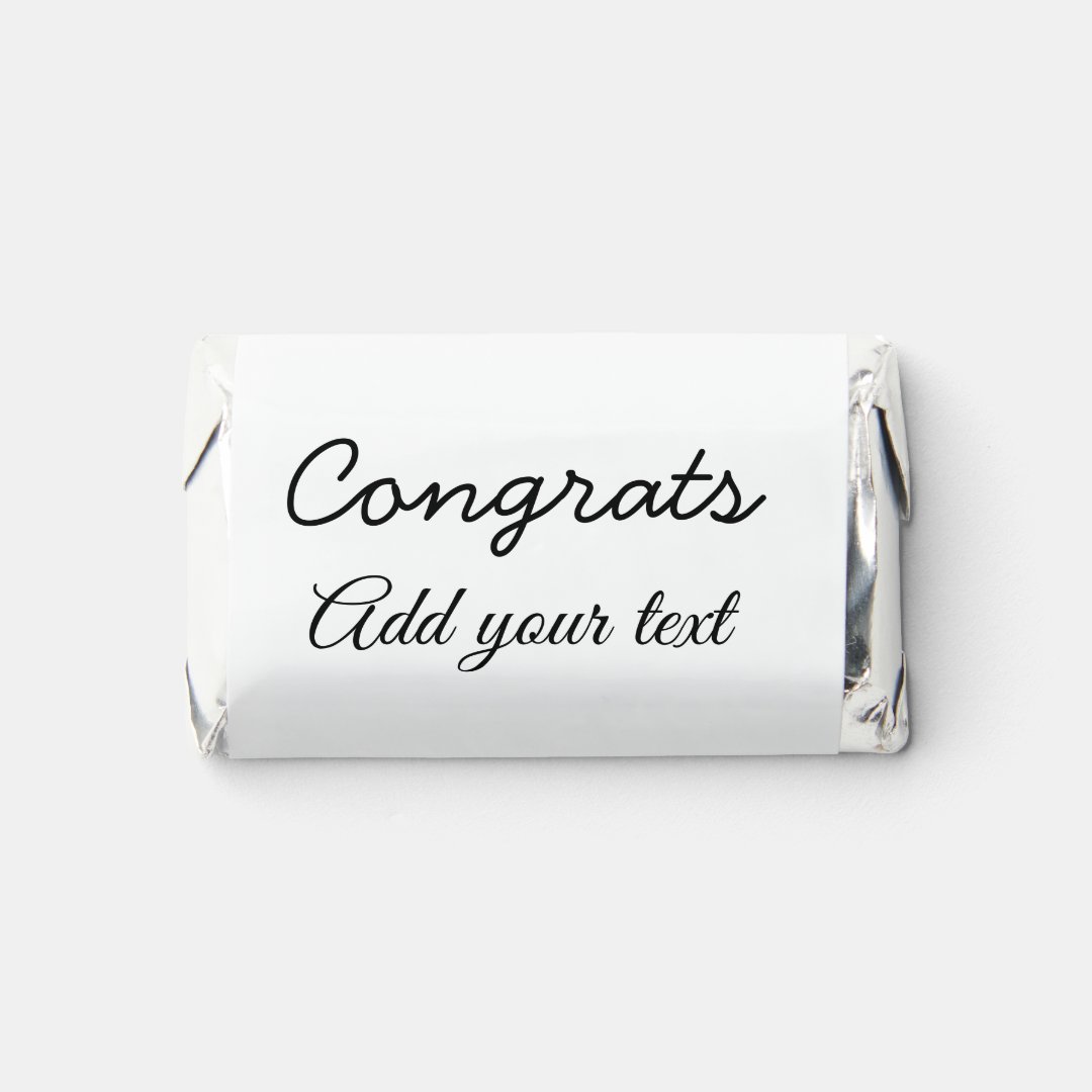 Simple minimal congratulations graduation add your hershey's miniatures ...
