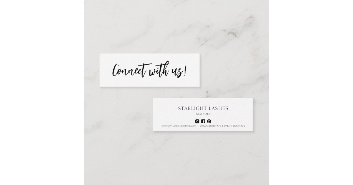 Simple Minimal Contact With Us Insert Card | Zazzle