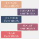 Simple Minimal Coral Navy Blue Custom Name School Labels | Zazzle