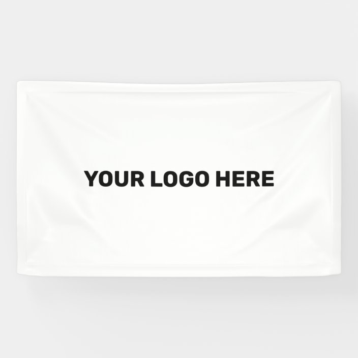 SIMPLE MINIMAL CUSTOM BUSINESS LOGO HERE BANNER | Zazzle.com