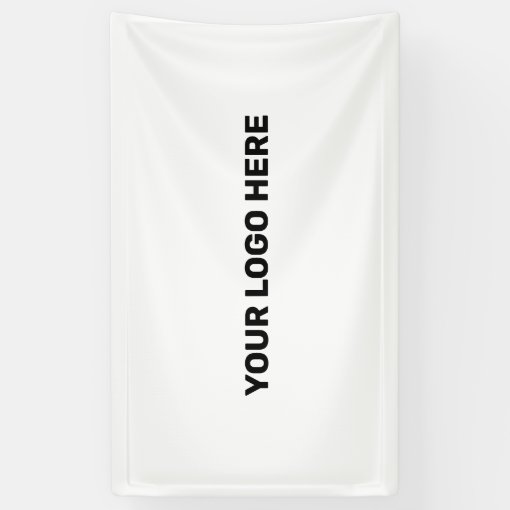 SIMPLE MINIMAL CUSTOM BUSINESS LOGO HERE BANNER | Zazzle