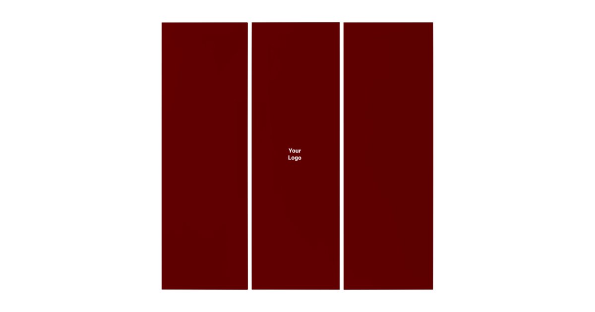 simple minimal custom watercolor add logo website triptych | Zazzle