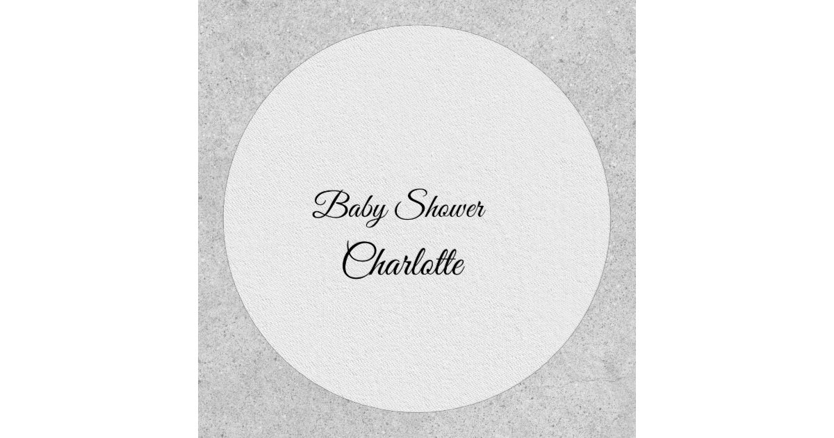 SIMPLE MINIMAL.CUTIE ADD NAME BABY baby shower Thr Patch | Zazzle