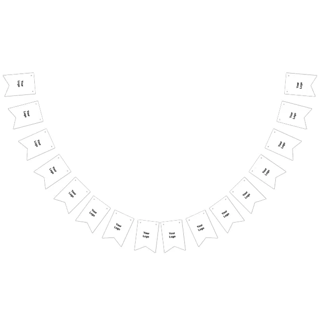Simple minimal elegant custom logo here company bunting flags | Zazzle