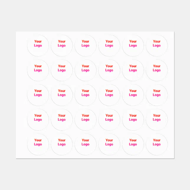 Simple minimal elegant custom logo here company cl labels | Zazzle