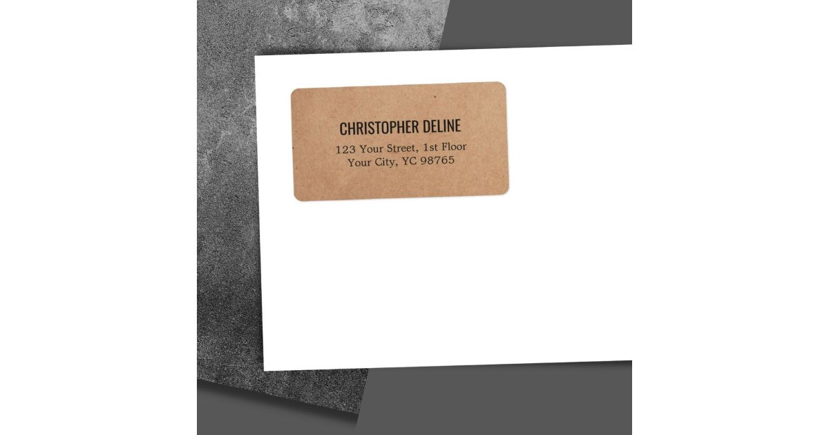 Simple Minimal Elegant Kraft Paper Business Label | Zazzle